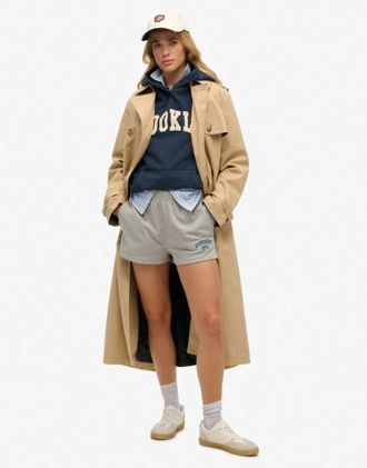 Superdry Athletic Essentials - Sweat &agrave; capuche d&eacute;contract&eacute; - Bleu marine