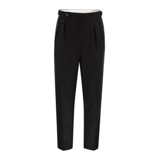 Brunello Cucinelli Homme, Pantalons, Noir, Taille: M Pantalon en laine pliss&eacute;e