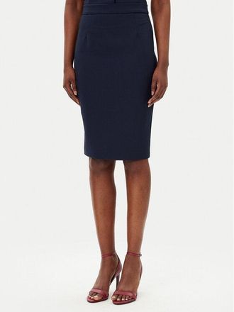 Maryley Bleistiftrock 25EB701/43BL Dunkelblau Regular Fit