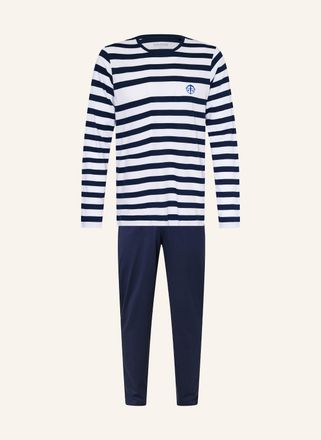 Schiesser Schlafanzug Schiesser 150 Years blau