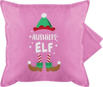 Shirtracer Kissenbezug - Weihnachtskissen Geschenke - Weihnachten Aushilfs-Elf I Weihnachtself I Weihnachts Elf I Christmas Elf - 50 x 50 cm - Pink - kissenhülle
