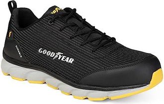 Goodyear Homme Metallfreie Arbeitssicherheit Trainer mit Non Metallic Stoffkappe S1p / SRA/HRO Bottes de Construction, Noir/Orange, 46 EU