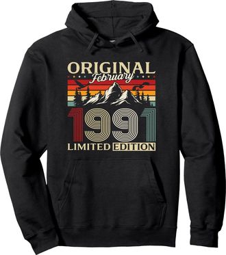 Generic 35. Geburtstag Februar 1991 Original Limited Edition Pullover Hoodie