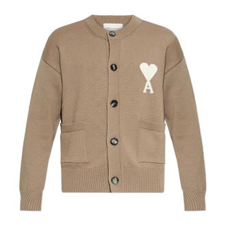 Ami Cardigan mit Taschen - - Knitwear - Herren - Beige - 2XL
