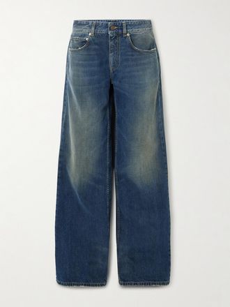 Balenciaga Jean Large Taille Mi-haute - Bleu