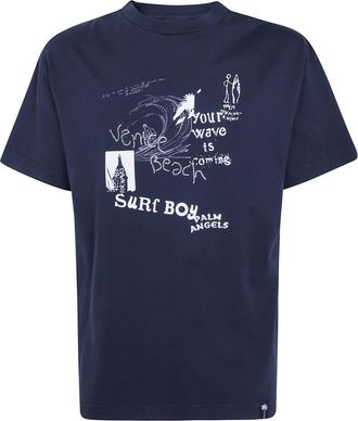 Palm Angels Homme, Tops, Noir, Taille: M T-Chemises