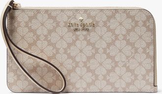 Kate Spade New York Kate Spade Lucy Spade Flower Handgelenktasche Mit L-Rei&szlig;verschluss, Mittelgro&szlig; f&uuml;r Frauen in Dunkler Pilzhut Mehrfarbig | PVC