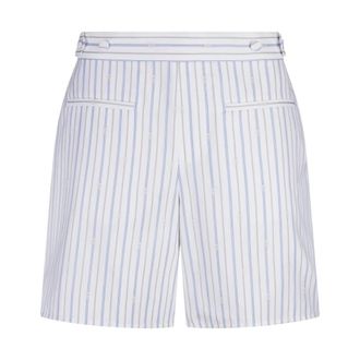 Alexander McQueen Gestreifte Bermuda-Shorts mit Skull-Motiv - - Shorts - Herren - Wei&szlig; - M