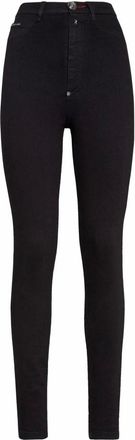 Philipp Plein Femme, Jeans, Noir, Taille: W27 Super High Waist Jegging Statement