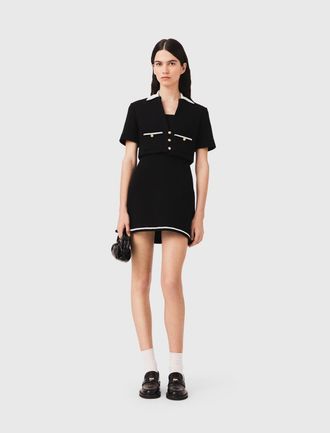 Maje Robe En Tweed 2-en-1 - Noir - Maje