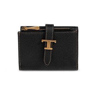 Tod's Femme, Accessoires, Noir, Taille: ONE Size Portefeuille en cuir