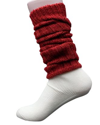 Hirsch Beinstulpen, 100% Wolle (kbT) (Rot)