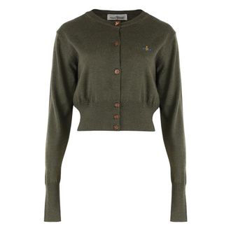 Vivienne Westwood Femme, Pulls, Vert, Taille: 38 FR Bea Cropped Cardigan