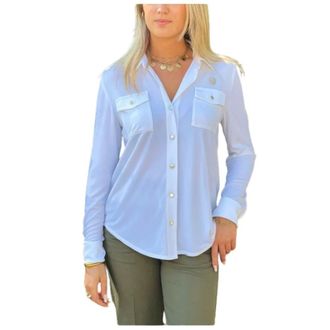 Aeronautica Femme, Blouses et Chemises, Blanc, Taille: 44 FR Camicia Shirt
