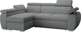 Mirjan24 Ecksofa Boston Mini, Eckcouch mit Schlaffunktion und Bettkasten, Polsterecke mit Einstellbare Kopfst&uuml;tzen, L-Sofa, Polstergarnitur, Wohnlandschaft (Ar