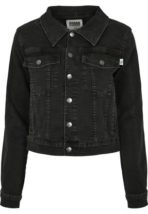 Urban Classics Damen Jeansjacke Ladies Organic Denim Jacket, Farbe black washed, Gr&ouml;&szlig;e 4XL