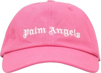 Palm Angels Homme, Accessoires, Rose, Taille: ONE Size Casquette de baseball en coton avec logo brod&eacute;