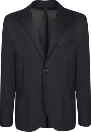 Harris Wharf London Homme, Vestes, Bleu, Taille: 3XL Blazer crois&eacute; &agrave; revers crant&eacute;s