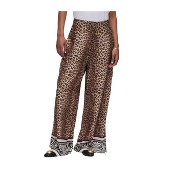 Liu Jo Femme, Pantalons, Multicolore, Taille: 36 FR Pantalon Imprim&eacute; Animal