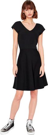 A|X Armani Exchange Womens Essential, Silver Logo Casual Dress, Black, X-Groß