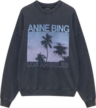 Anine Bing Femme, Sweatshirts et sweats &agrave; capuche, Gris, Taille: 38 FR Miles SweaT-shirt Palms