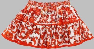 Dolce & Gabbana Cotton Skirt - Orange