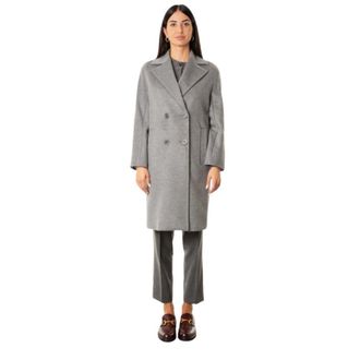 Max Mara Femme, Manteaux, Gris, Taille: 40 FR Cappotto in lana vergine