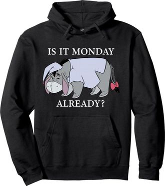 Disney Winnie the Pooh Eeyore Is it Monday Already? Funny Pullover Hoodie