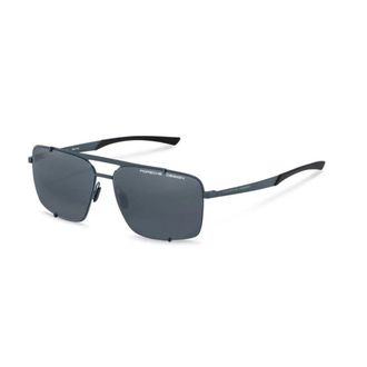 Porsche Design Femme, Accessoires, Noir, Taille: 63 MM Bleu Miroir Argent Lunettes de Soleil