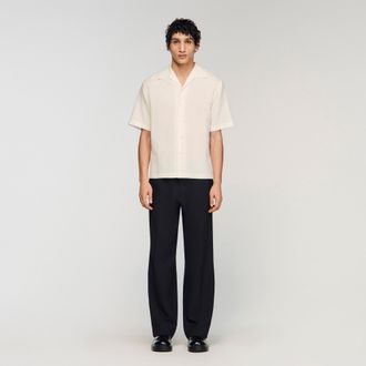 Sandro Chemise en coton et lin