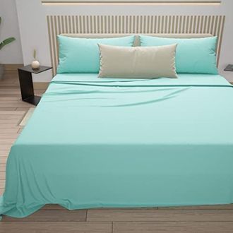 Petti Artigiani Italiani Bettw&auml;sche f&uuml;r franz&ouml;sisches Bett, aus Baumwolle, f&uuml;r franz&ouml;sisches Bett, Spannbettlaken, Bettlaken und Kissenbez&uuml;ge, 100% hergestellt in Italien