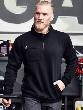 Roadsign Troyer Herren Sweattroyer mit Stehkragen - Arbeitspullover mit Taschen