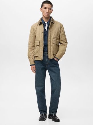 Mango Veste matelassée hydrofuge beige - Homme - XXL - MANGO MAN