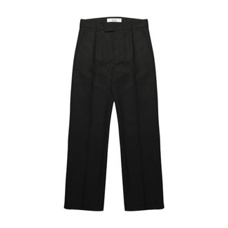 S&eacute;fr Schwarze Wollhose Gerader Schnitt - - Trousers - Herren - Schwarzk - M