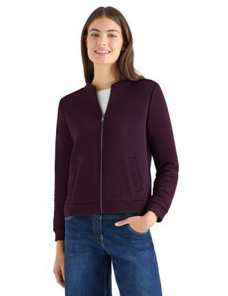 Cecil Kurze Strukturjacke Eggplant red XXL