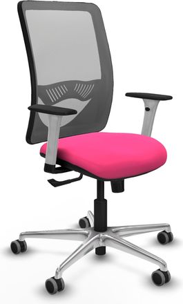Piqueras y Crespo Schreibtischstuhl Rosa Zulema mit wei&szlig;en und schwarzen Armlehnen, h&ouml;henverstellbare Lendenwirbelst&uuml;tze, ausgestattet mit 3 Positionen und Schneidschau