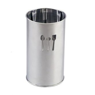 Ibili 714100 Porte-Ustensiles de Cuisine INOX Argent 18,59 x 10 x 10 cm