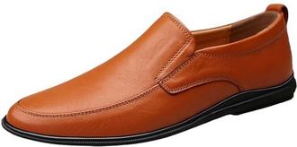 Generic Chaussures habill&eacute;es classiques sans lacets pour homme - Mocassins en cuir &agrave; bout pointu - Mocassins plats et antid&eacute;rapants - Pour le bureau et les lo