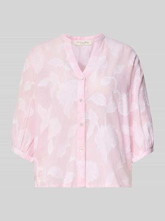 Christian Berg Regular Fit Bluse mit V-Ausschnitt und 3/4-Arm