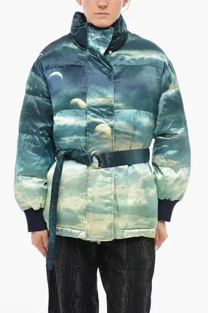Stella McCartney Padded Jacket JOY with Pattern and Belt Stella McCartney