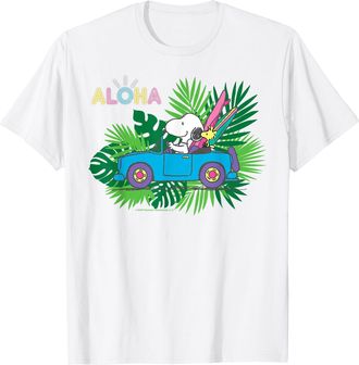 Peanuts Snoopy Aloha Hawaii Adventure Surf Sun Retro Waves T-Shirt