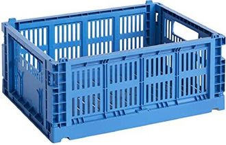 HAY Hay Transportbox Colour Crate M aus recyceltem Polypropylen in der Farbe Electric blue