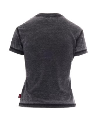 Diesel Womens T-Shirt Lla Off-Black Polyester Cotton T-Shirts & Jerseys Off/black