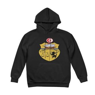 Generic Sweat &Agrave; Capuche Tunisie Embl&egrave;me National pour Hommes Adultes Et Adolescents Doublure Polaire Sweatshirt pour Patriotes Hoodie Hommes Femmes Pull &Agrave; Cap
