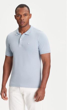Benetton United Colors Of Benetton Poloshirt 3WG9U301Z Blau Slim Fit