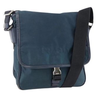 Prada Pre-owned Vintage Nylon Schultertasche - - Pre-owned - Damen - Blau - ONE SIZE