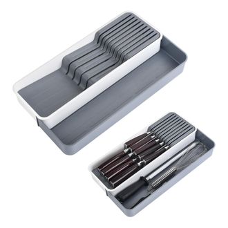 Generic Ausziehbarer kleiner Besteck-Organizer, schmale Utensilienschublade, Besteckschublade, Organizer f&uuml;r K&uuml;chenschublade, Besteck, L&ouml;ffel, Gabeln (Messerh