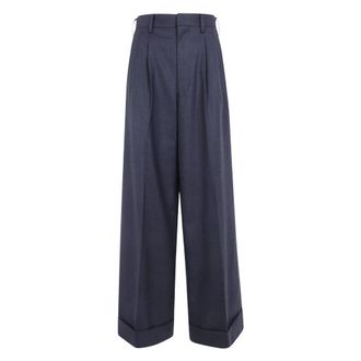 Junya Watanabe Woll-Nadelstreifen-Hose - - Trousers - Damen - Grau - M