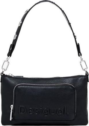 Desigual Accessoires PU Others, Portefeuille bi-Pliable pour Femme, Noir, 24.5