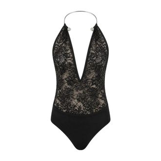 Philipp Plein Femme, Tops, Noir, Taille: 44 FR Body Monogram